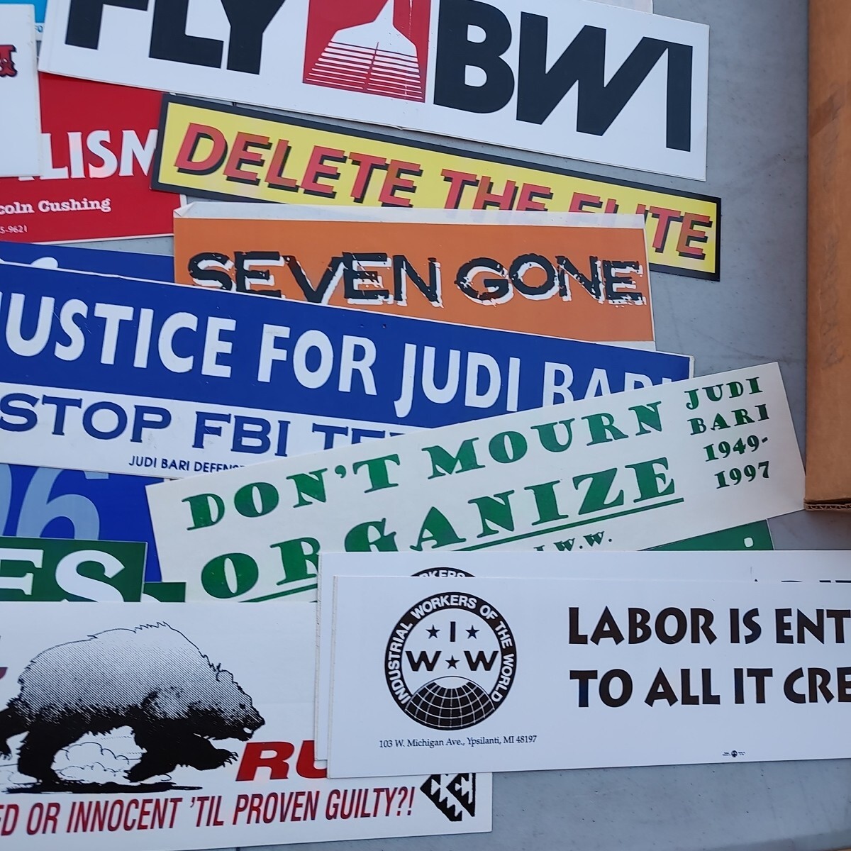 Bumper Sticker Lot Of 30+ Vintage 1980s & 90s Political, Firestone ...