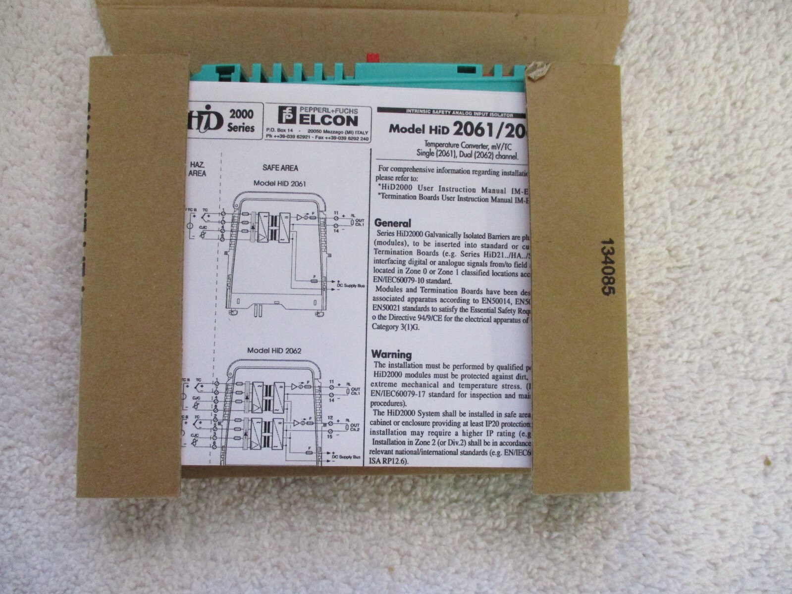 NIB Pepperl + Fuchs ELCON HiD 2000 Series Temperature Converter 121436 ...