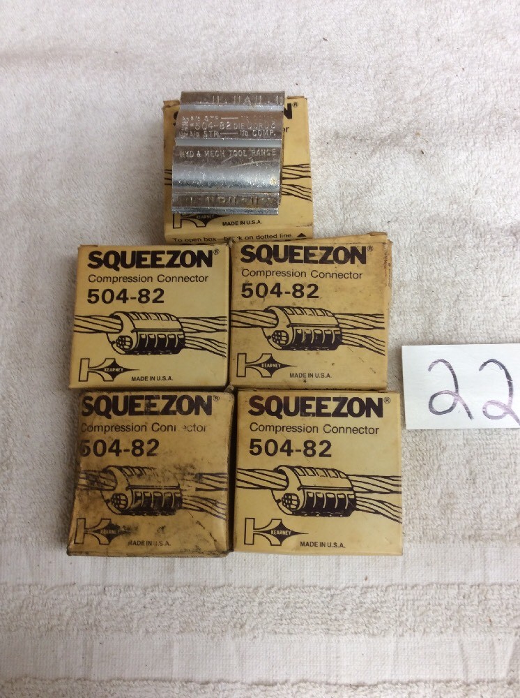 Lot of (5) KEARNEY SQUEEZON 504-82 D or D3 Die COMPRESSION CONNECTOR | eBay