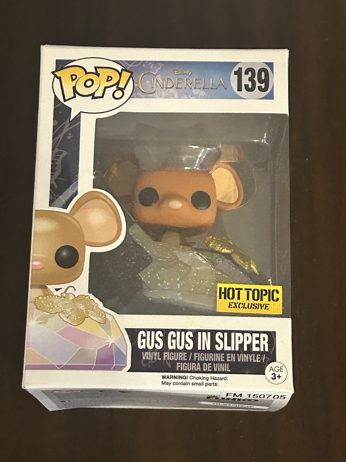 FUNKO POP GUS GUS IN SLIPPER GLITTER HOT TOPIC EXCLUSIVE DISNEY ...