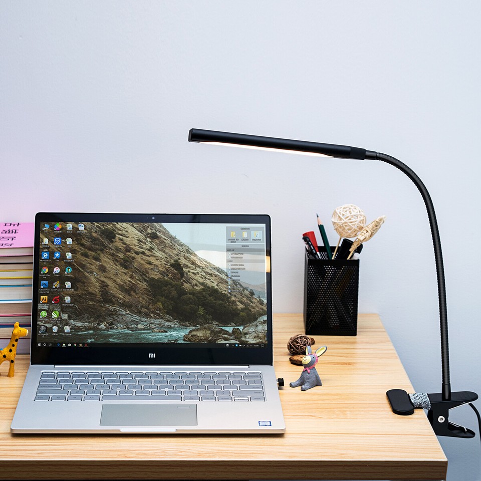 LED Desk Lamp Adjustable Neck Lamp with Clamp Eye-Caring Reading Desk ...