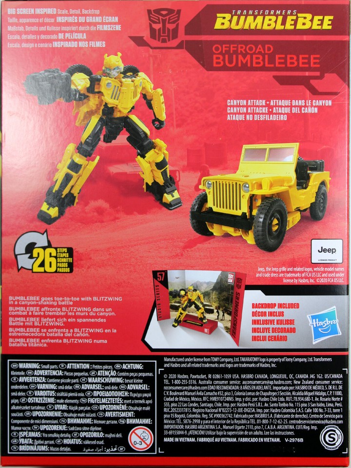 Transformers Studio Series ~ OFFROAD BUMBLEBEE (JEEP) FIGURE #57 ...