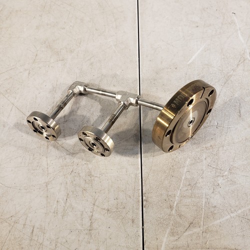 High Vacuum 1/4" Tubing Assembly w/ DN35CF 2.75" 2x DN16CF 1.33 ...