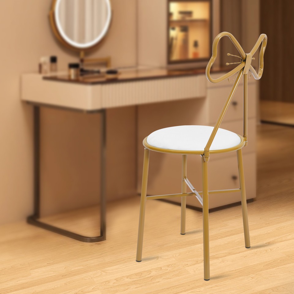 Butterfly Backrest Chair Vanity Stool Velvet Stool Chair Makeup Chair ...