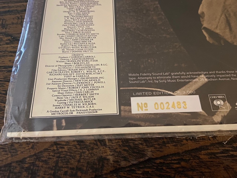 New BOB DYLAN ~ Pat Garrett & Billy the Kid ~ LP MoFi Vinyl Mobile ...