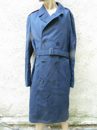 GABARDINE TRENCHCOAT IMPERMEABLE BLEU RAF ROYAL AIR FORCE VINTAGE ...