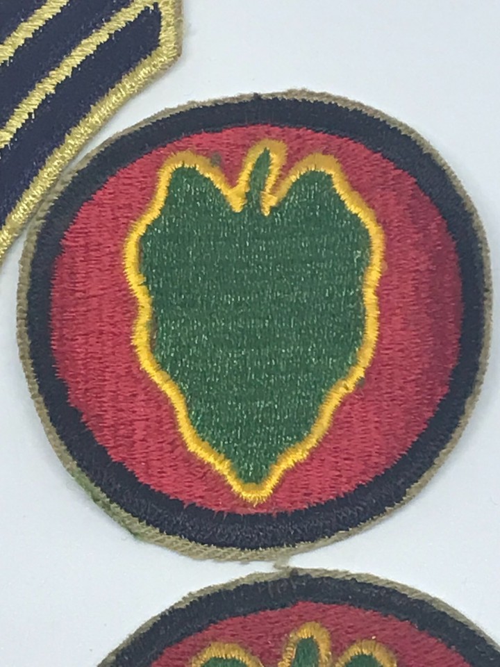 KOREAN WAR ERA US ARMY 24th INFANTRY DIVISION PATCH KHAKI CUT EDGE ...