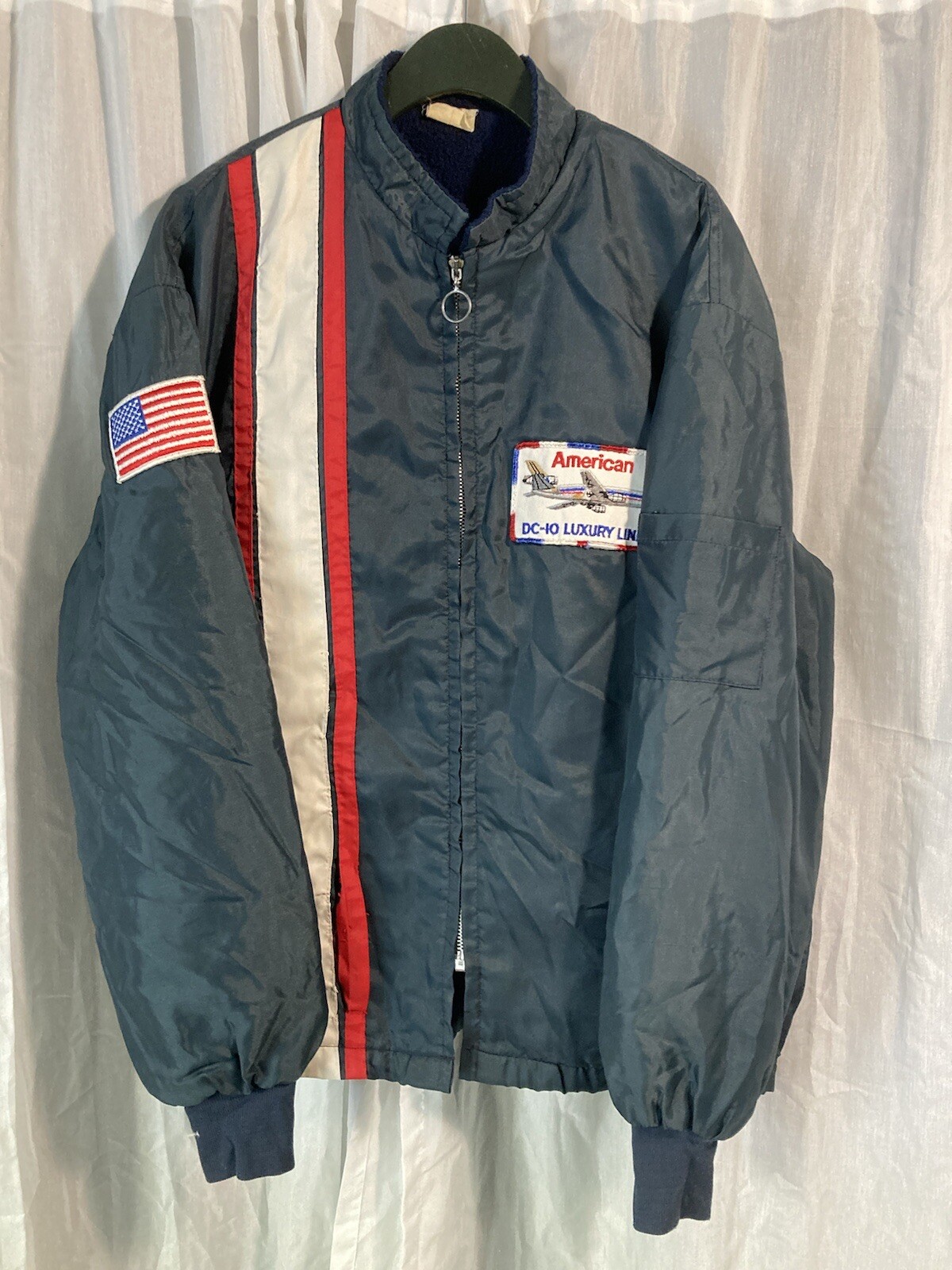 The Great Lakes Jacket Vintage 60s 70s Patches American Airlines Mens ...
