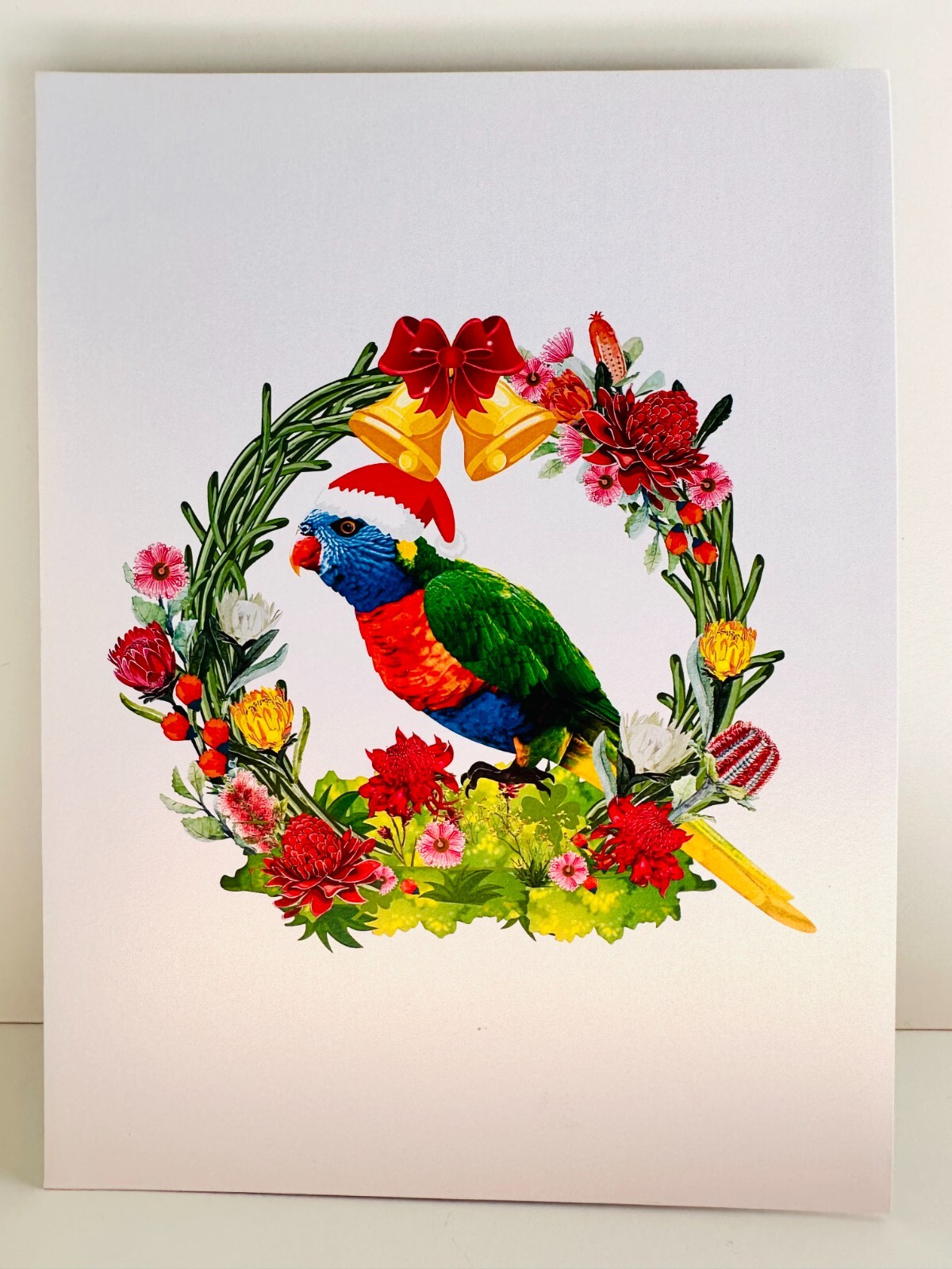 Origami Pop Cards Rainbow Lorikeet 3D Merry Christmas Pop Up Greeting ...