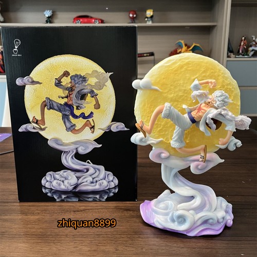 One Piece Luffy Nika Gear 5 LED Light PVC Figure Model Collection Doll ...