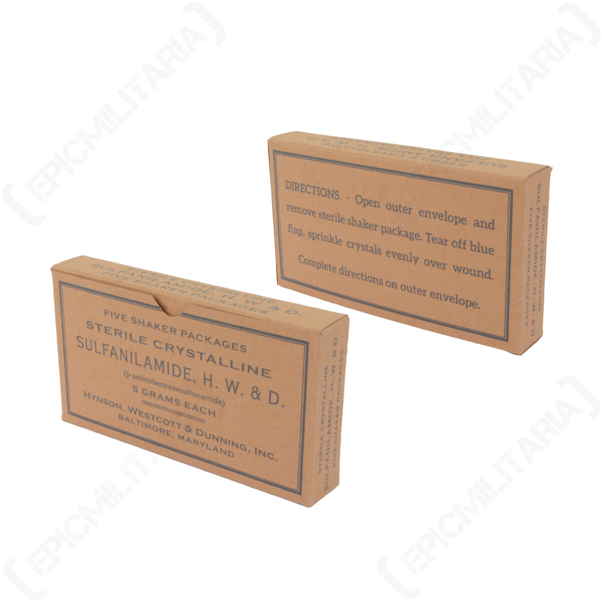 WW2 US Sulfanilamide Box 5 Sachets - American Military Army Medic ...