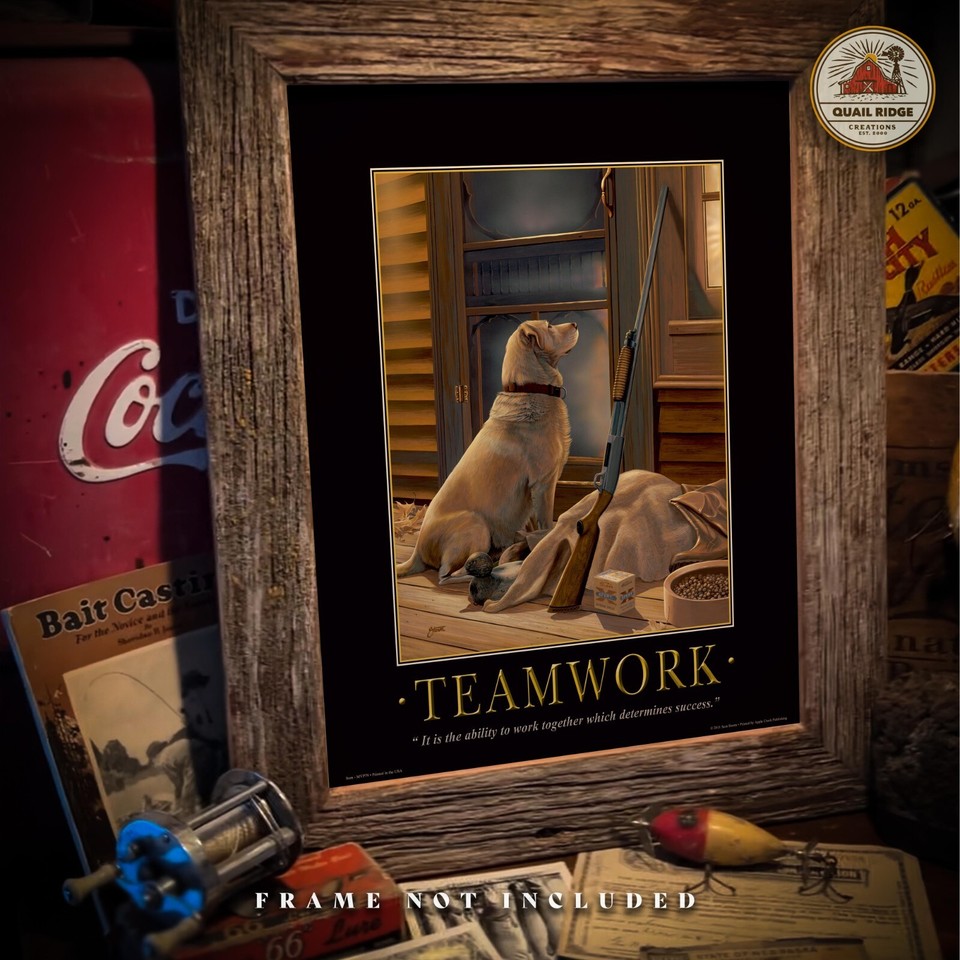 Yellow Lab Dog Motivational Art Print Duck Hunting Decoys Wall Decor ...