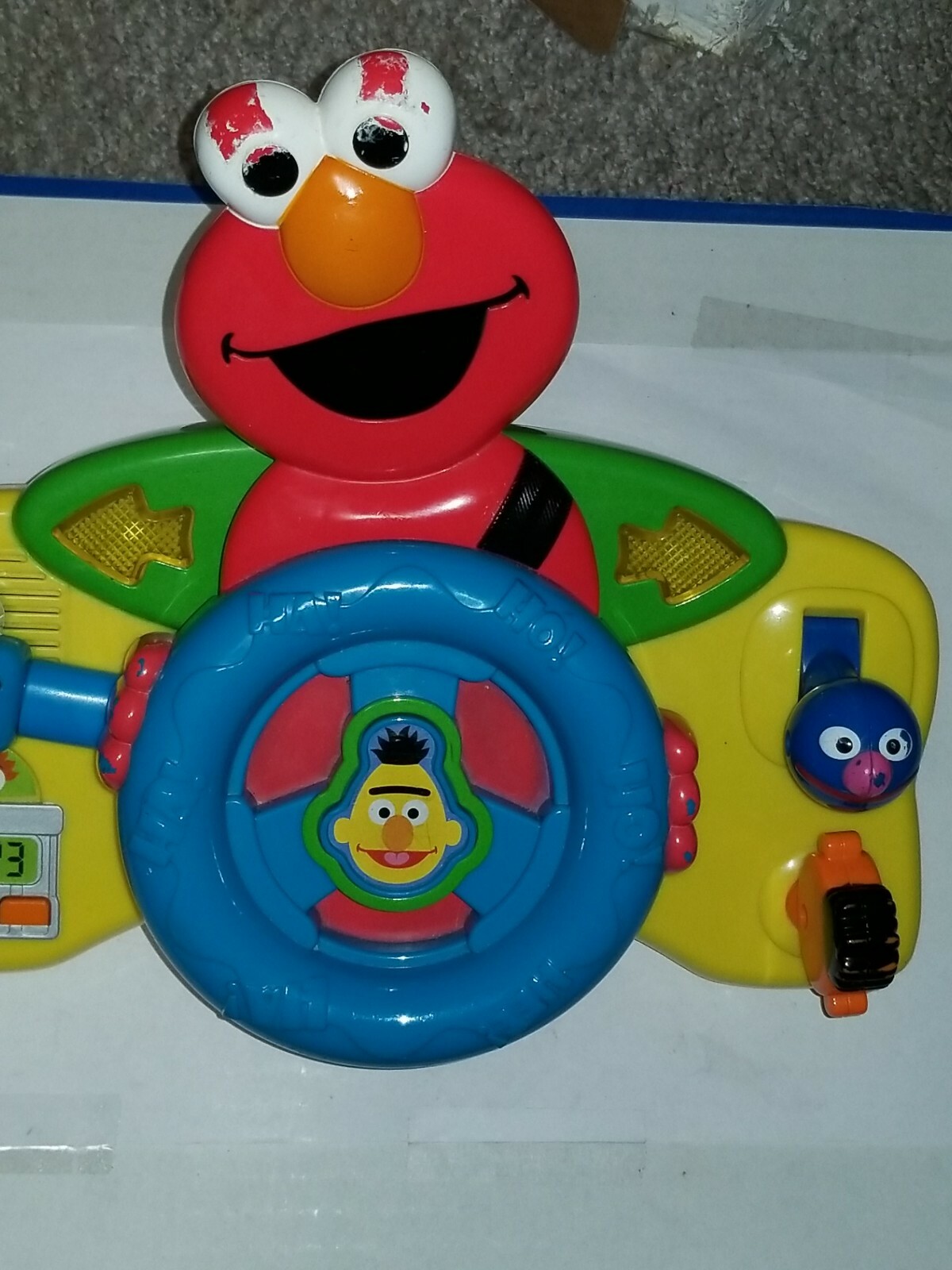 Sesame Street Elmo Giggle 'n Go Driver Steering Wheel Toy Mattel 2006 ...