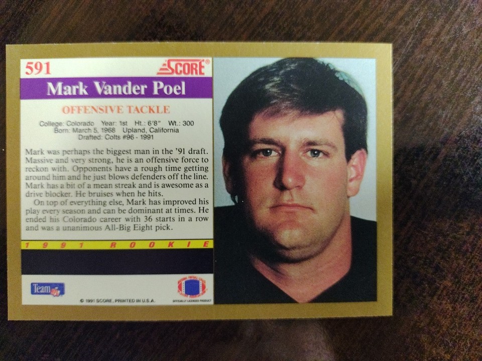 1991 Score - George, Agee, Pat Beach, Verdin, Herrod, Poel ...