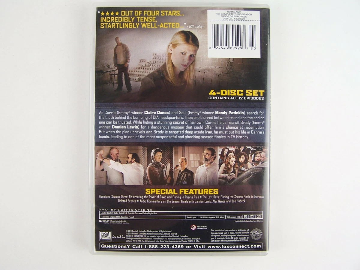 Homeland Season 3 Dvd Cover