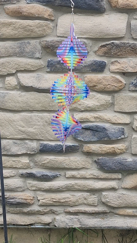 3 Pack - 15.75 x 4.75 inch Double Sided Helix Fishtail Sublimation Wind ...