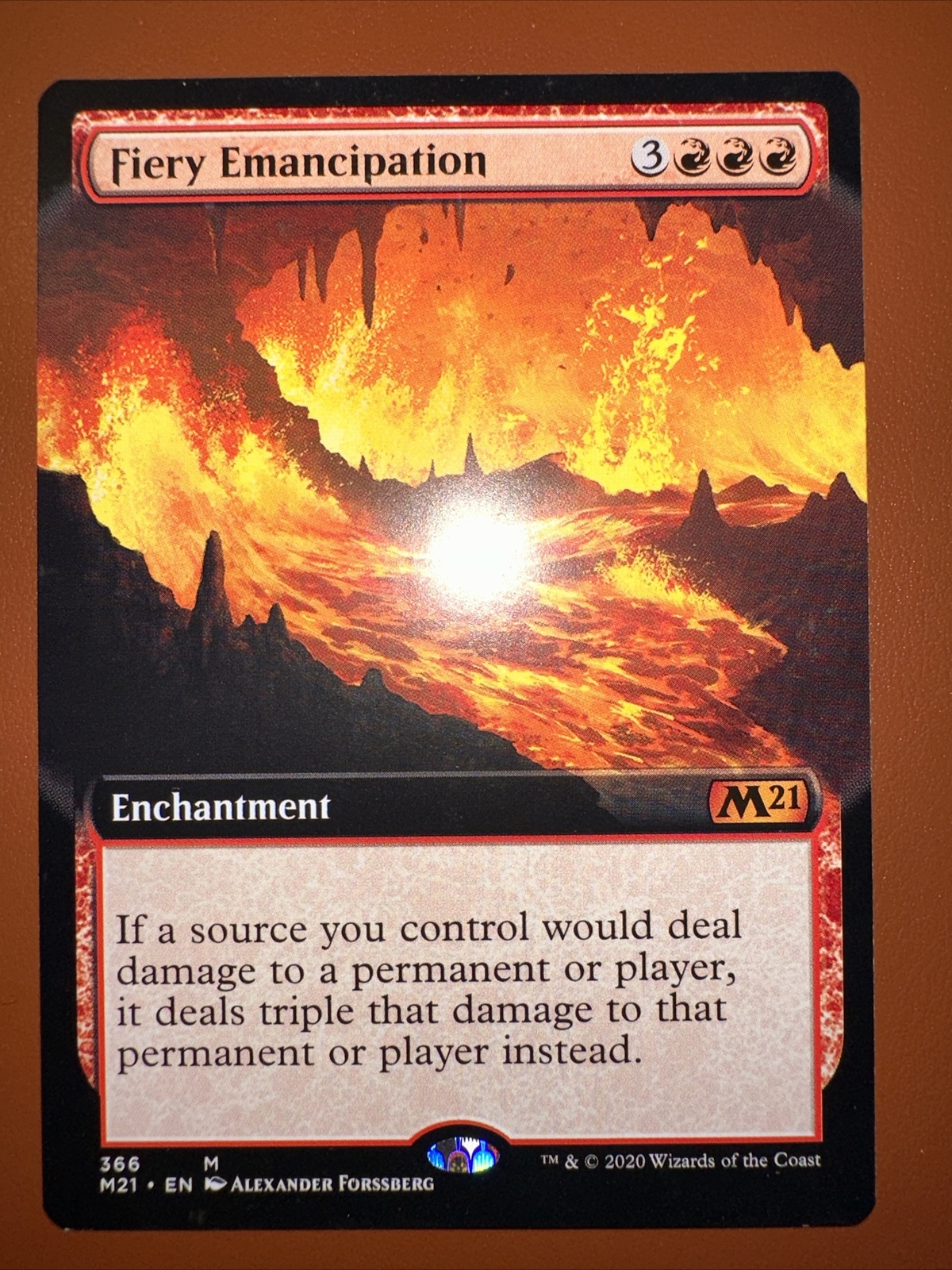 Fiery Emancipation (Extended Art) - Core Set 2021 (M21) MTG Magic the ...