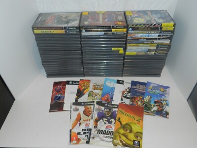 Lot Of 65 Nintendo Gamecube NGC Empty Game Cases Black OEM Genuine x65 ...
