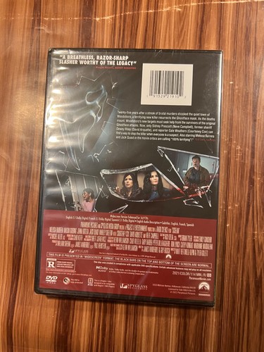 Scream 5 DVD 2022 Horror Movie Neve Campbell Courteney Cox Comedy ...