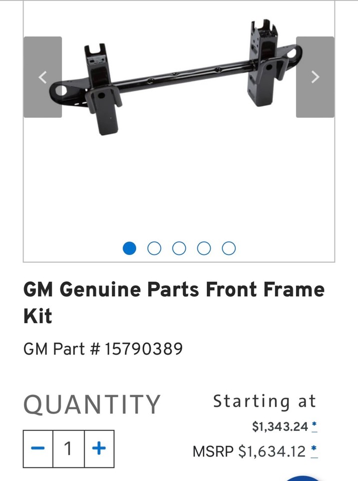 15790389.General Motors front frame assembly years 7-14 | eBay
