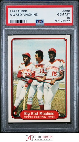 1982 FLEER GEORGE FOSTER-DAVE CONCEPCION BIG RED MACHINE PSA 10 ...
