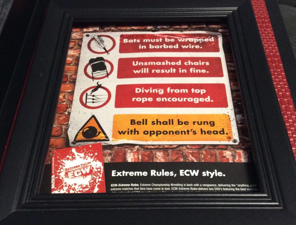 WWE Extreme ECW Print Ad Poster 8.5x11 Art (Frame Not Included) | eBay