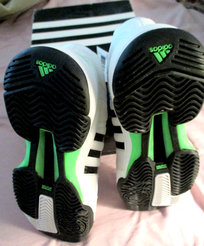 ADIDAS BARRICADE V TENNIS SHOES MEN 10 1/2 NEW IN BOX WHITE W BLACK W ...