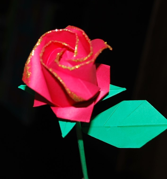 Origami Rose Paper flower Wedding Anniversary GIFT Valentine Birthday ...