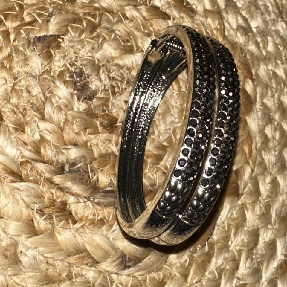 J CREW Crystal Rhinestone in Silver Bling Hinge Bracelet NWOT new 💗230 ...