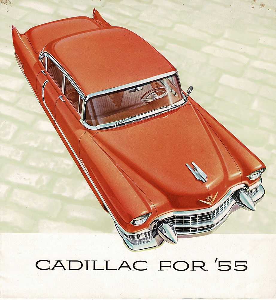 1955 Cadillac full line Dealer Brochure - 6 panel fold out oversize ...