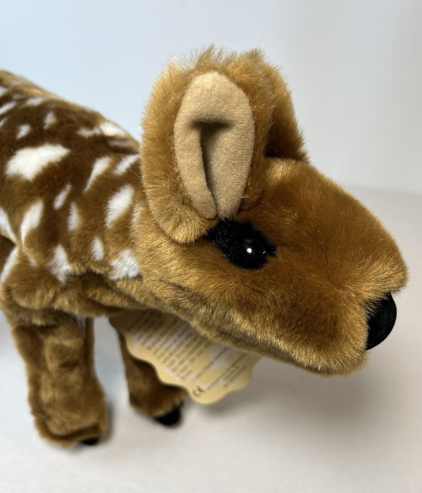 Folkmanis Baby Deer Fawn Plush Hand Puppet Stuffed Animal Brown White ...