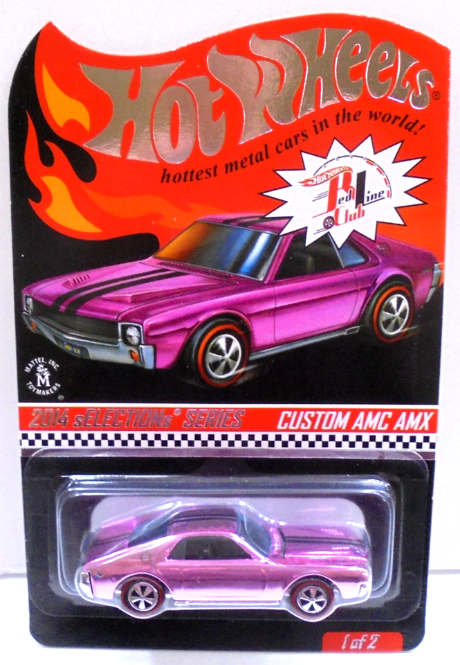 Hot Wheels Red Line Club 2014 Custom AMC AMX Pink Limited Edition 1804 ...