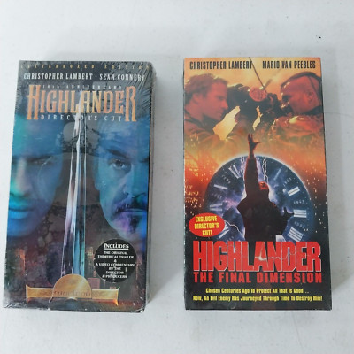 2 Highlander Director's Cut Vintage VHS Tapes New Sealed Christopher ...
