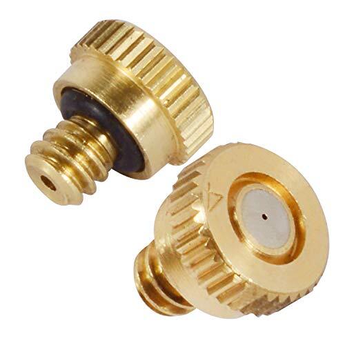 Brass Misting Nozzles 0.016" Orifice (0.4mm) 10/24 UNC, Water Mister ...