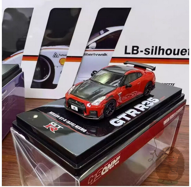 INNO 1/64 Nissan GTR R35 NISMO Car Model Alloy Diecast Kids Birthday ...