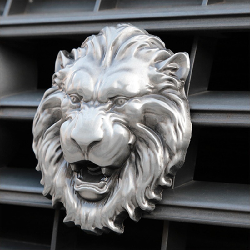 Silver Lion Logo Car