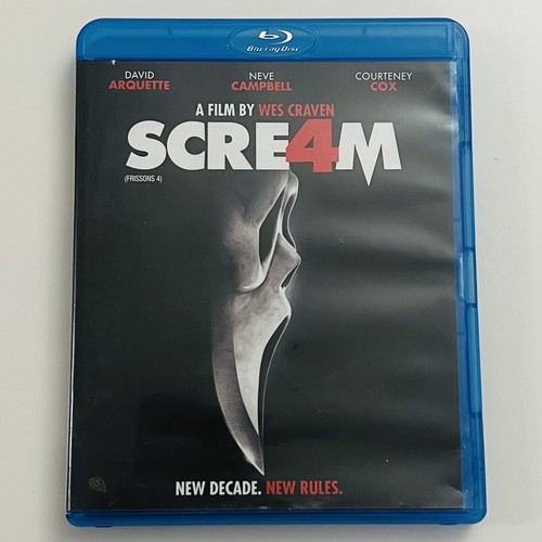 Scream 4 Blu-ray DVD 2011 Wes Craven David Arquette Courteney Cox Neve ...
