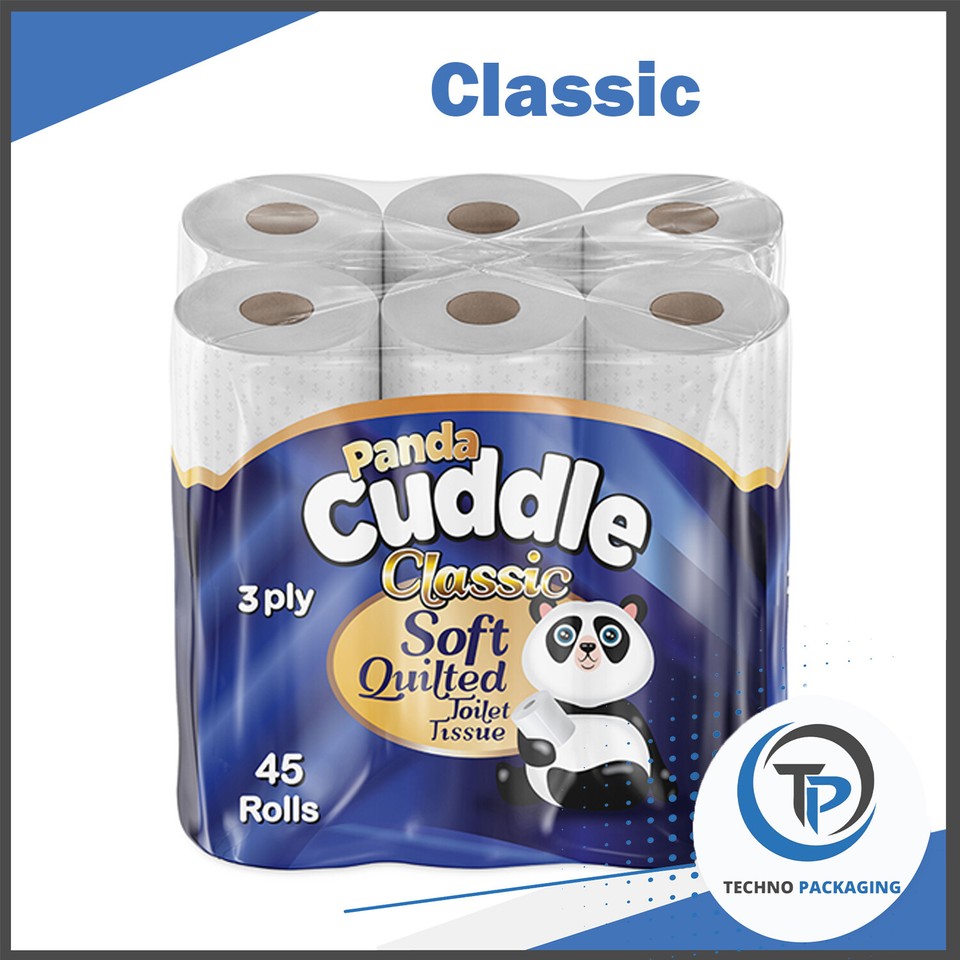 Panda Cuddle Soft Quilted 3 Ply Toilet Tissue 18 | 45 | Rolls Aloe Vera ...