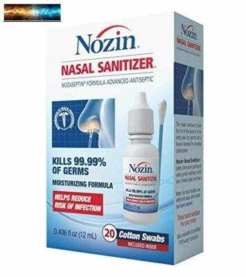 Nozin Nasal Sanitizer Antiseptic 12mL Bottle Kills 99.99% of Germs ...