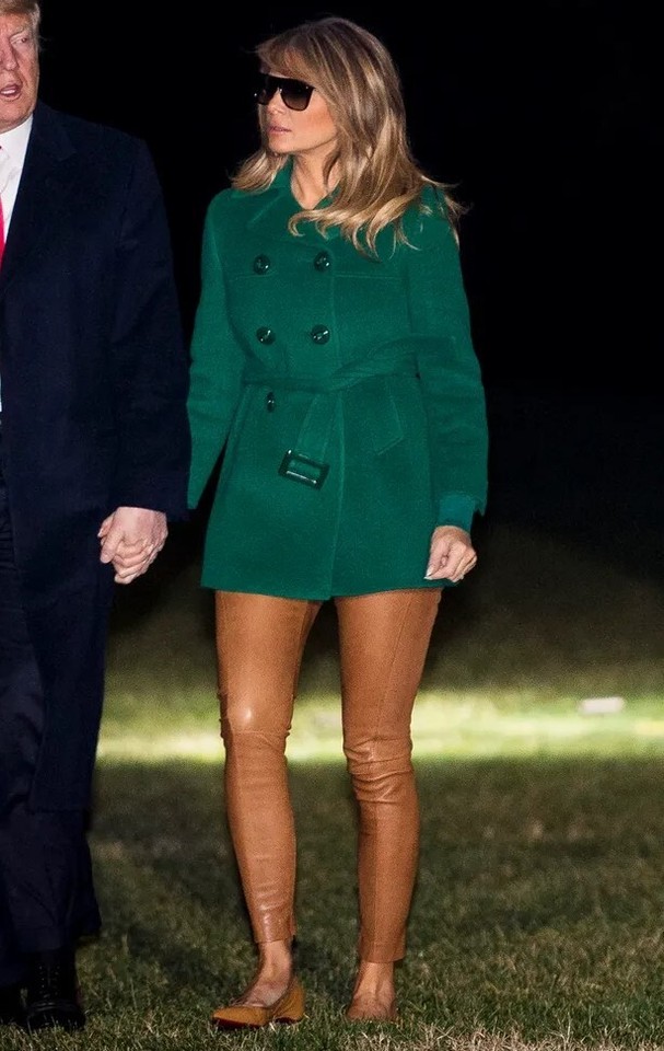 Melania Trump Shines in Elegant Green Wool Coat | eBay