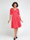Trixie Polka Dot Doll Dress Collectif Red White 16-22 retro 50s vintage ...
