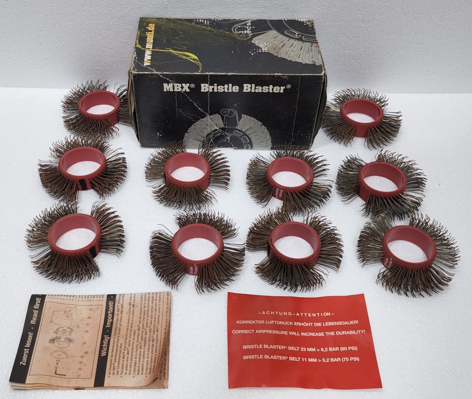 MONTI BB-033-10 MBX BRISTLE BLASTER BELTS 23mm CARBON SPRING STEEL ...