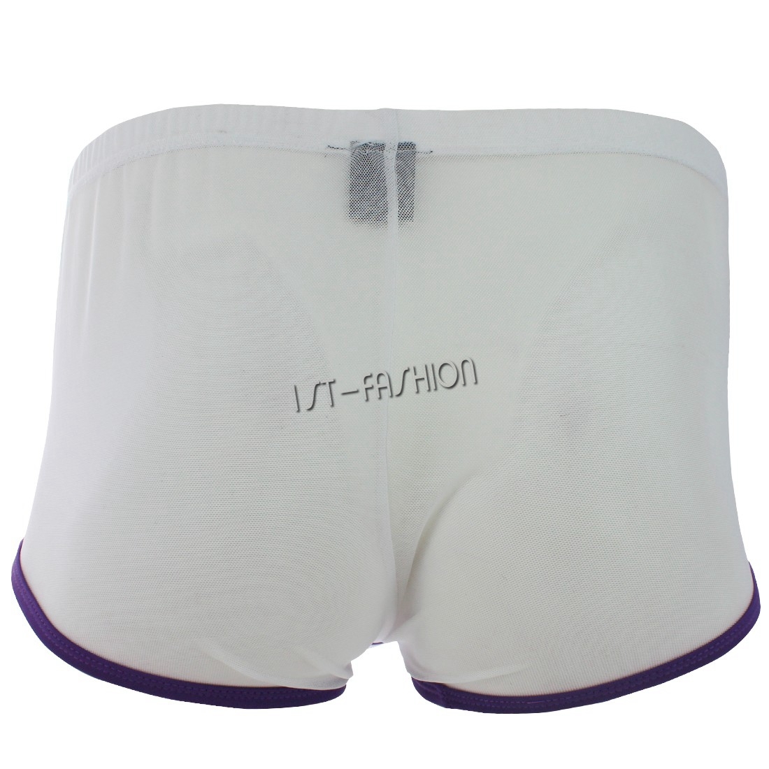 Sexy Mens Underwear Sheer Mesh Boxer Briefs See Through Gay Shorts ...