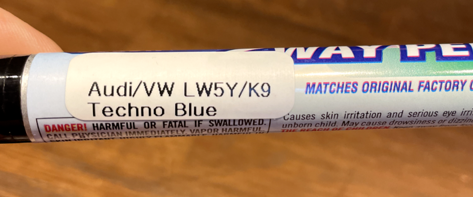ExpressPaint Audi/VW Touch Up Paint Pen Techno Blue New Beetle LW5Y/K9 ...