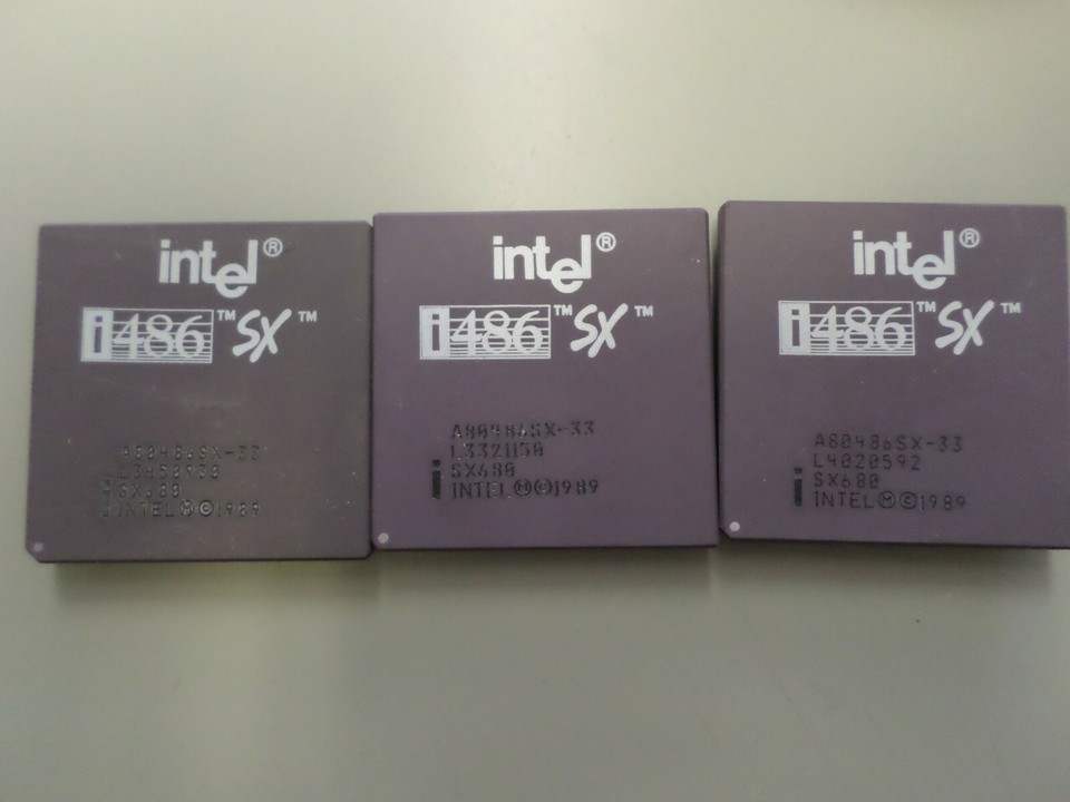 LOT 3 Intel 486SX/33MHz Processor A80486SX-33 (SX680) | eBay