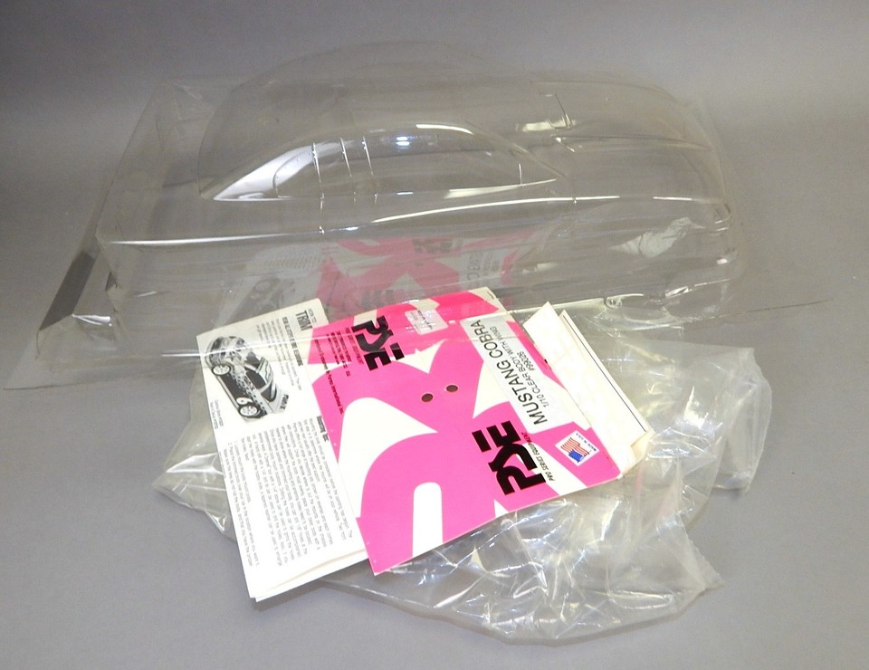 Vintage 1/10 PARMA PSE 5th Gen Mustang Cobra lexan RC body w wing 99026 ...