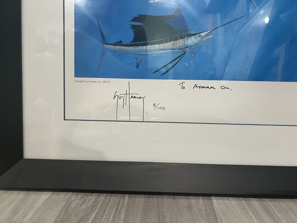 GUY HARVEY ORIGINAL PRINT / PICTURE MIAMI BILLFISH TOURNAMENT SIGNED 8/ ...