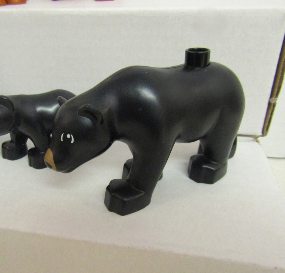 Lego DUPLO Zoo Forest Animals Deer Buck Doe Fawn and Black Bears Adults ...