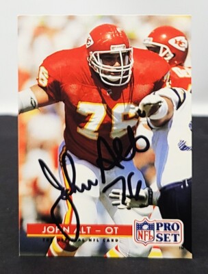 JOHN ALT Signed Autographed 1992 Pro Set Football Card #199 Kansas City ...