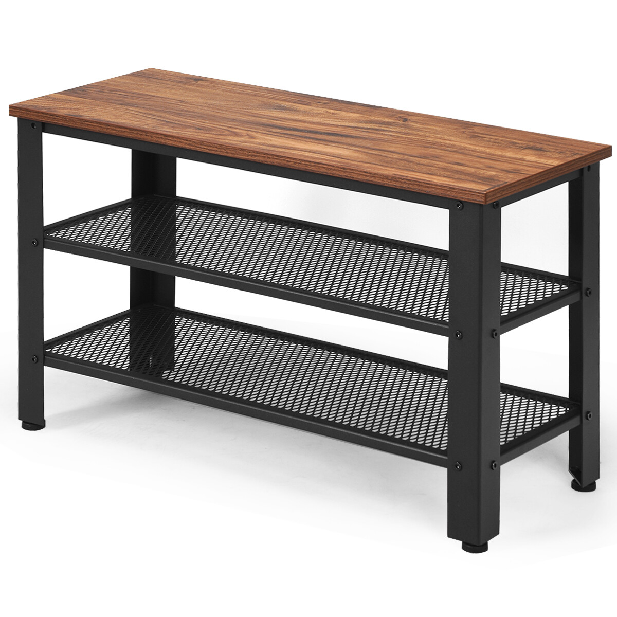 3-Layer Shoe Rack Industrial Shoe Bench Storage Organization with Seat ...